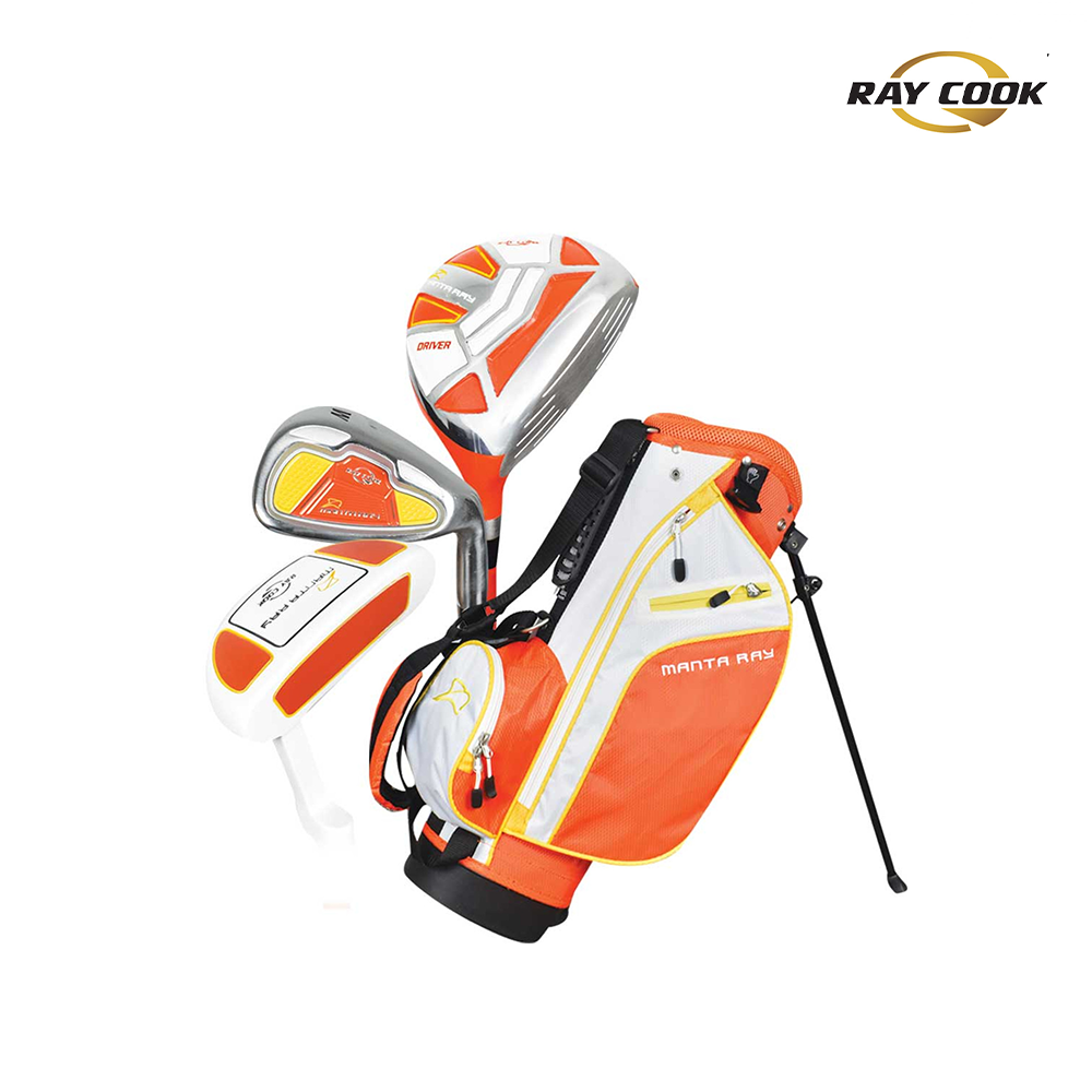 FULL SET RAYCOOK MANTA RAY JUNIOR 4PCS ORANGE/YELLOW AGE 3-5 – TOPGOLF